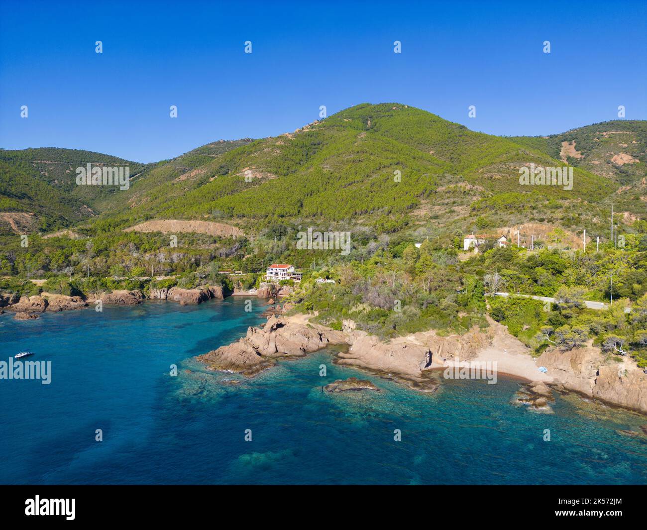 France, Var, Corniche de l'Esterel or corniche d'Or, Saint Raphael, Le ...
