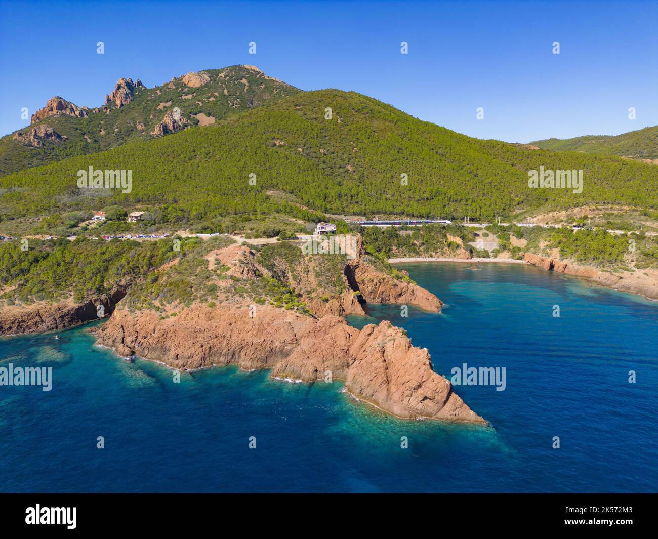 France, Var, Corniche de l'Esterel or corniche d'Or, Saint Raphael, Le ...