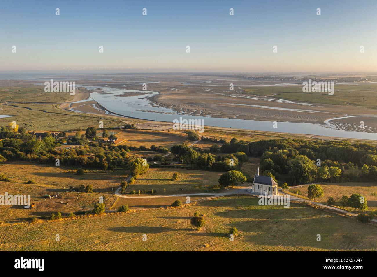 France, Somme, Somme Bay, Saint-Valery-sur-Somme, Cap Hornu and the ...