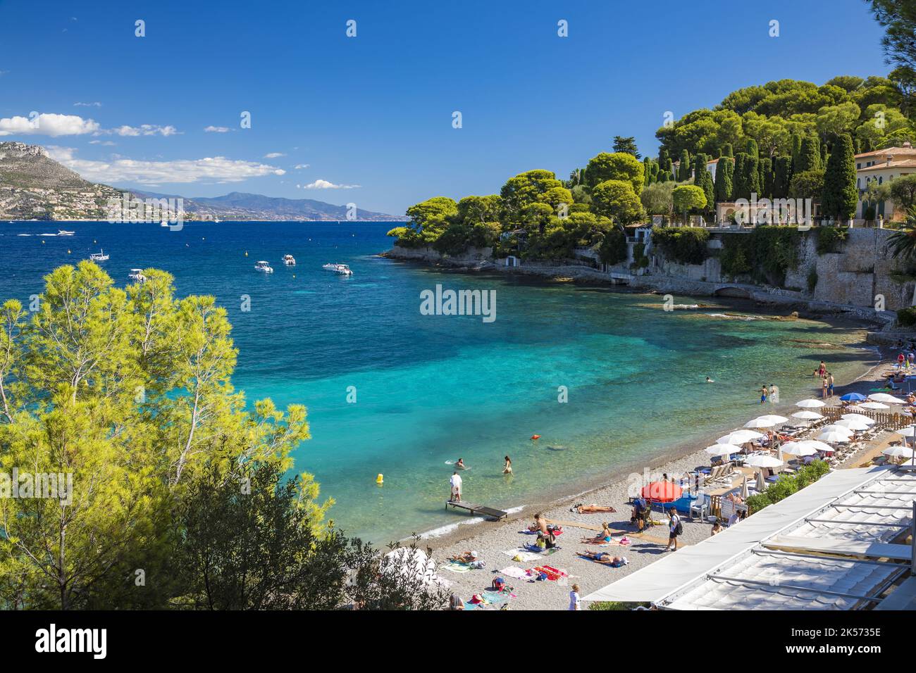 France, Alpes-Maritimes, Saint Jean Cap Ferrat, la Paloma beach Stock ...