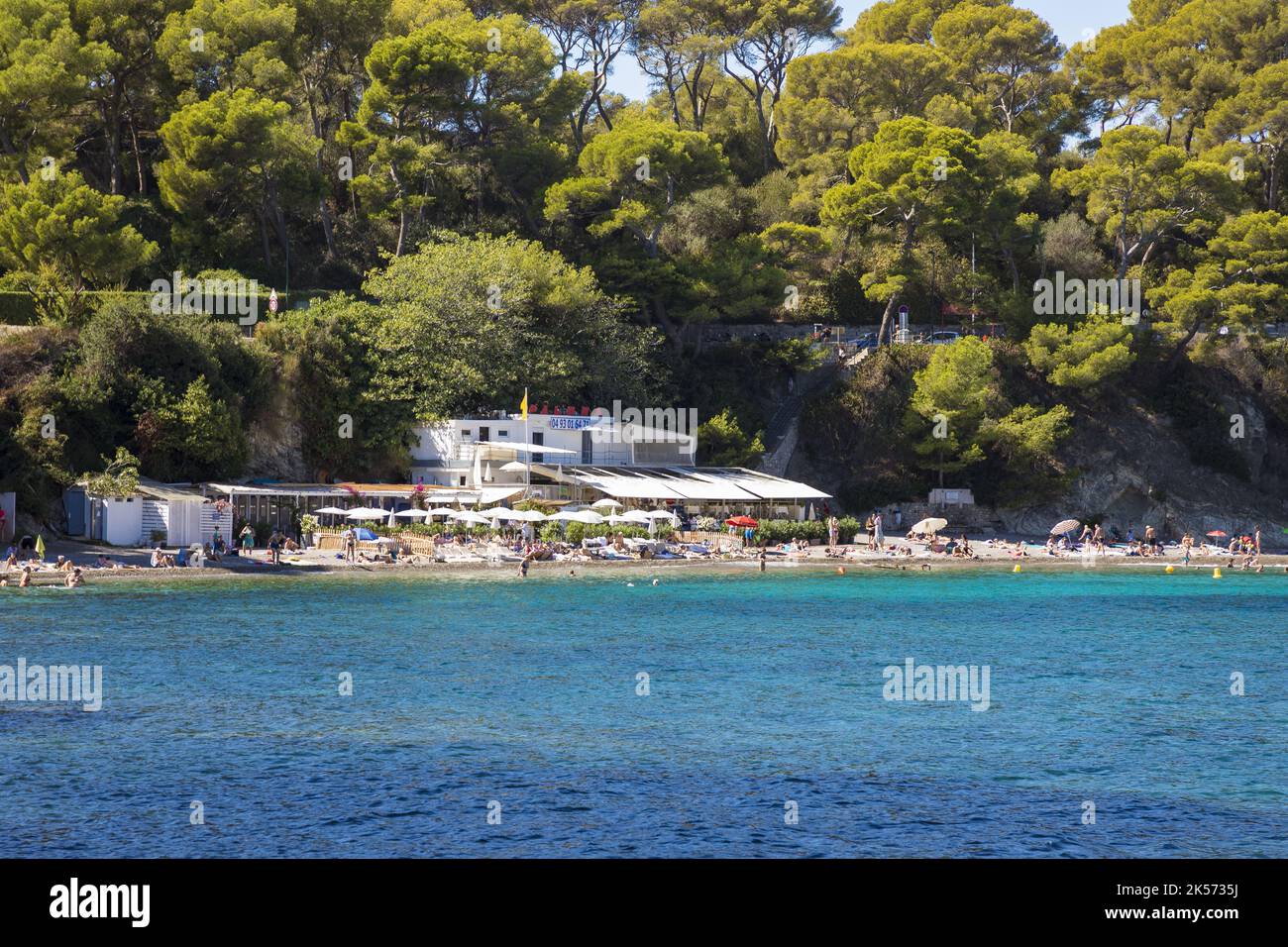France, Alpes-Maritimes, Saint Jean Cap Ferrat, la Paloma beach Stock ...