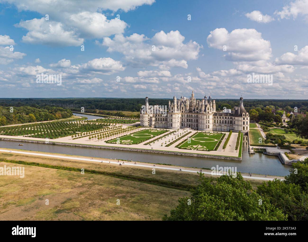 Chateau de Chambord is the largest castle in the Loire valley, France ...