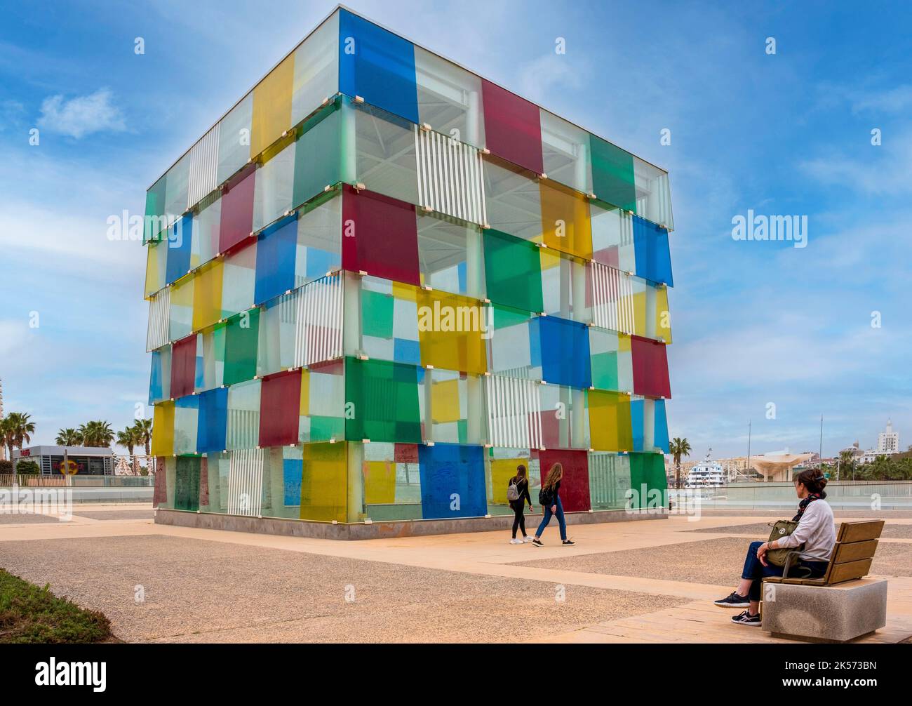 Spain, Andalusia, Costa del Sol, Malaga, The Pompidou Art Centre the ...