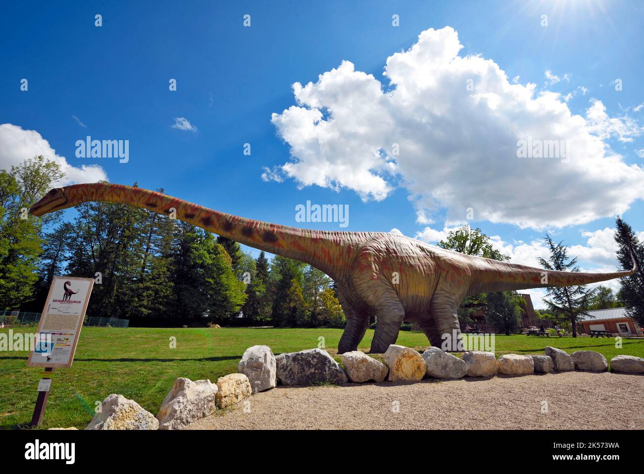 France, Doubs, Charbonnieres les Sapins, Dino Zoo, prehistoric park ...