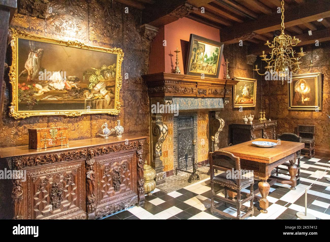 Belgium, Flanders, Antwerp, Rubenshuis (Rubens' house), former house ...