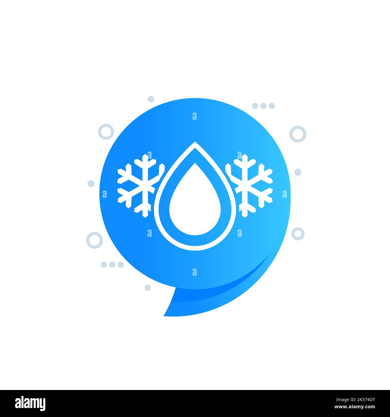 coolant drop icon with snowflakes, vector design Stock Vector Image ...