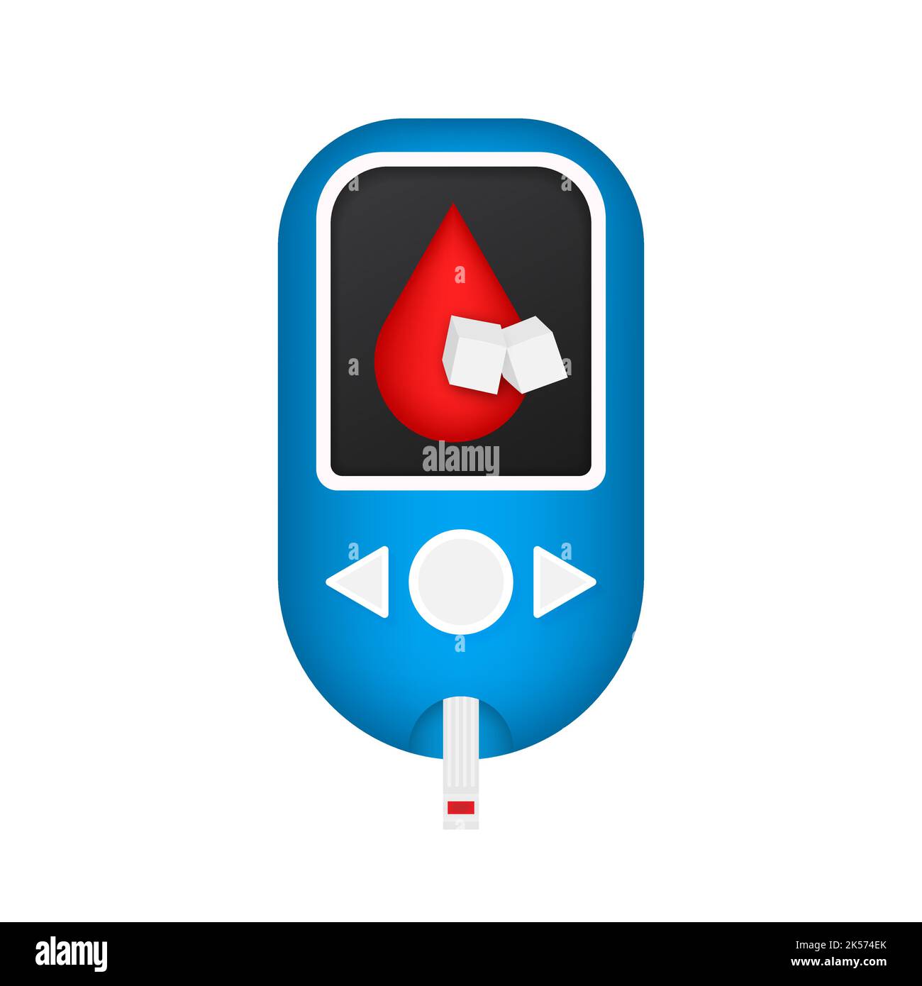 Blood glucose meter level test. Diabetes glucometer. Abstract concept ...