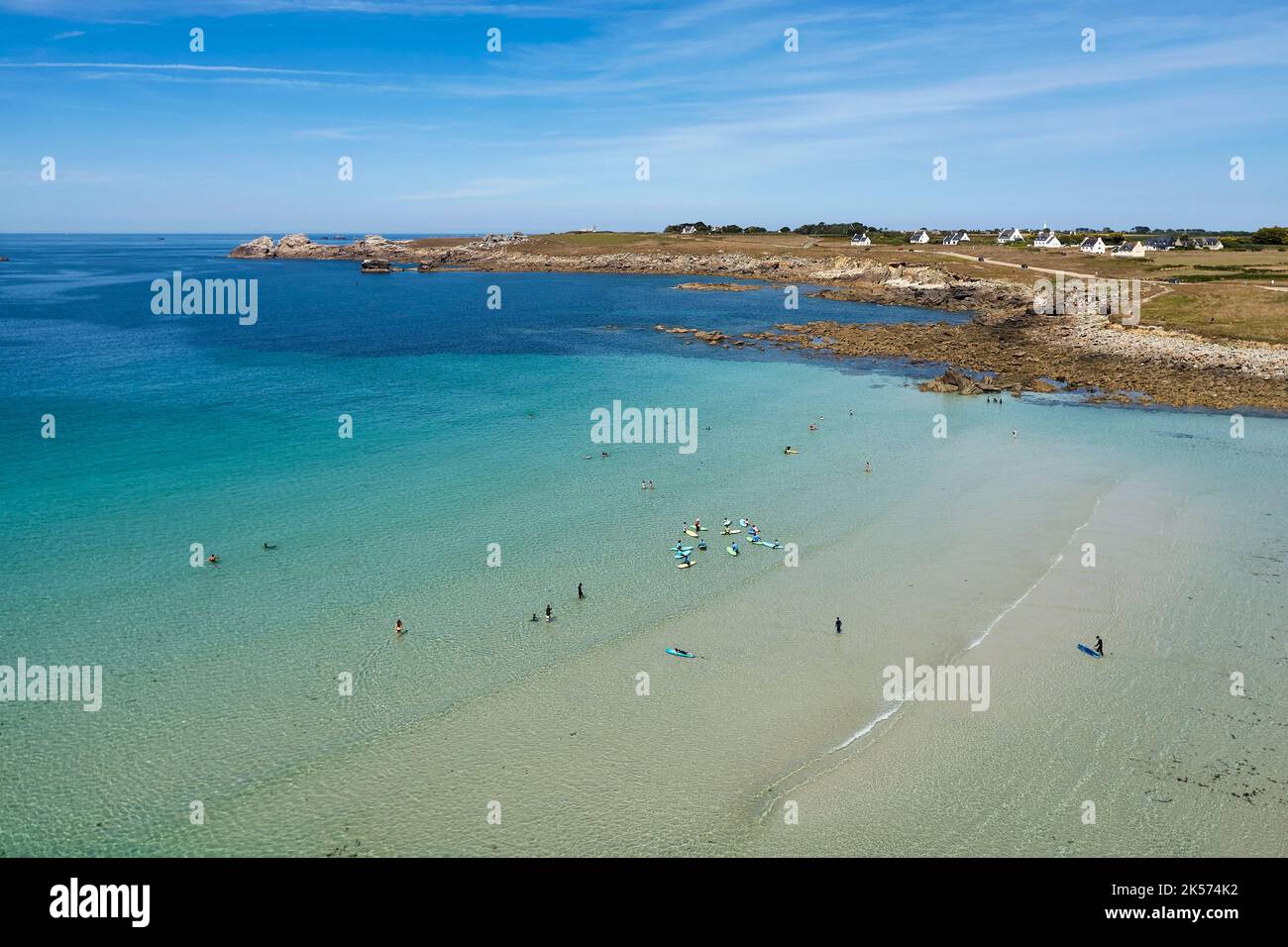 France, Finistere, Legendes Coast (cote des Légendes), Landunvez ...