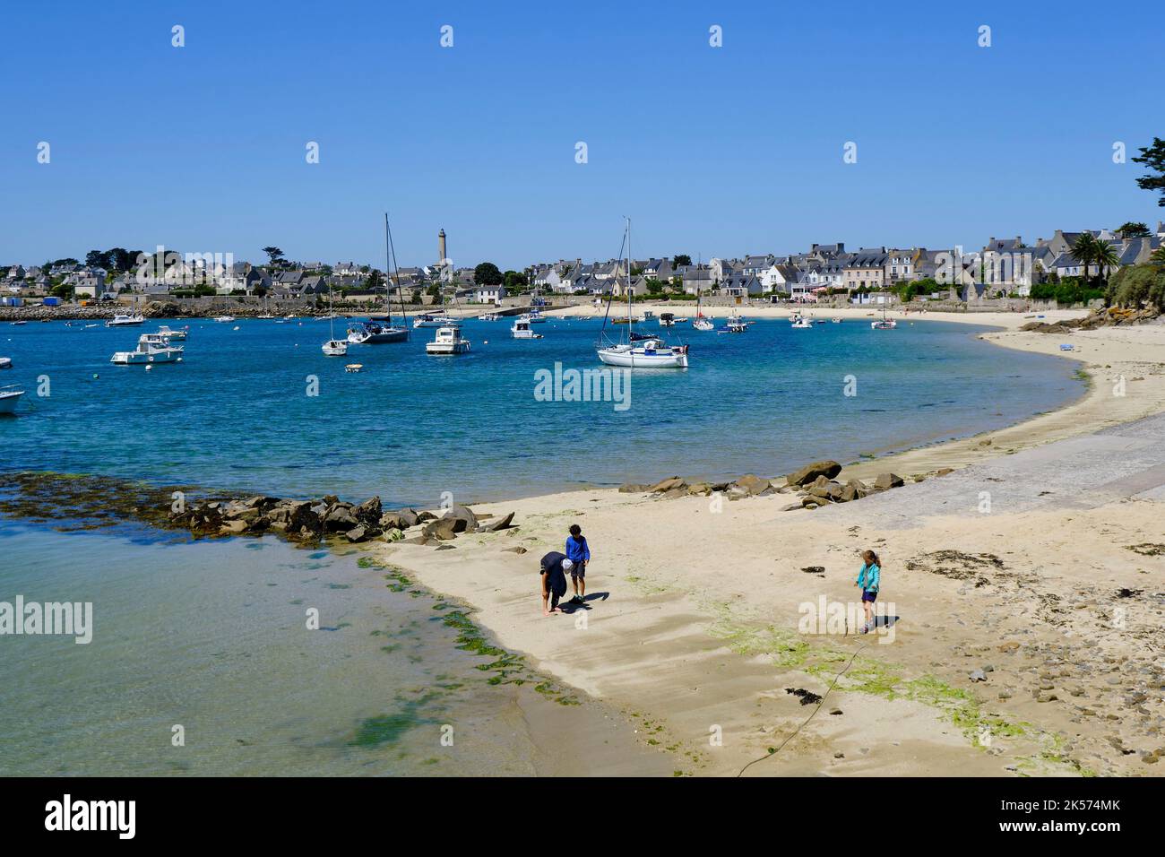 France, Finistere, Ponant Islands, Batz Island, the port (Porz Kenok ...