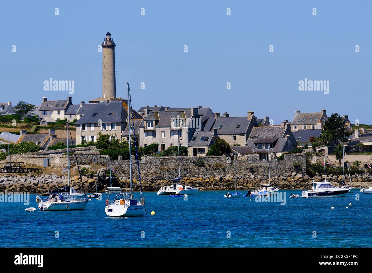 France, Finistere, Ponant Islands, Batz Island, the port (Porz Kenok ...