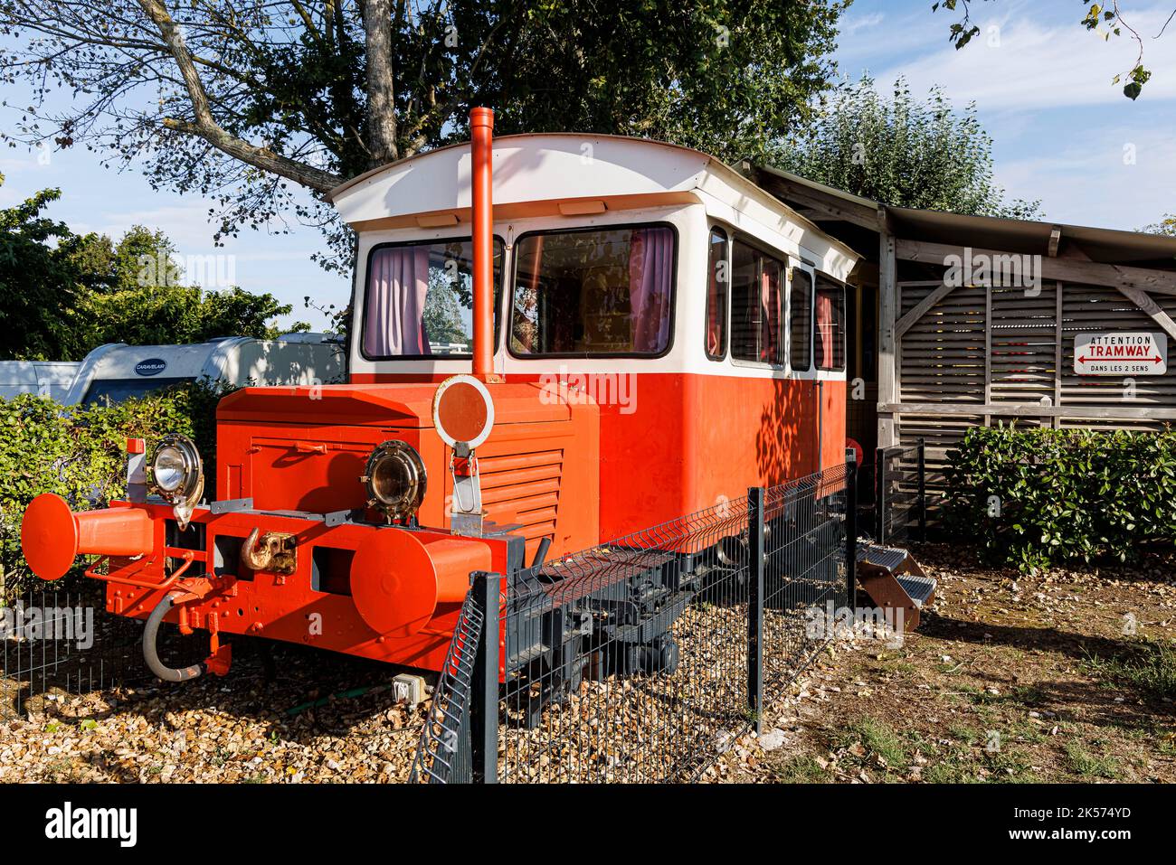 France, Loire Atlantique, St Michel Chef Chef, the tramway Stock Photo ...