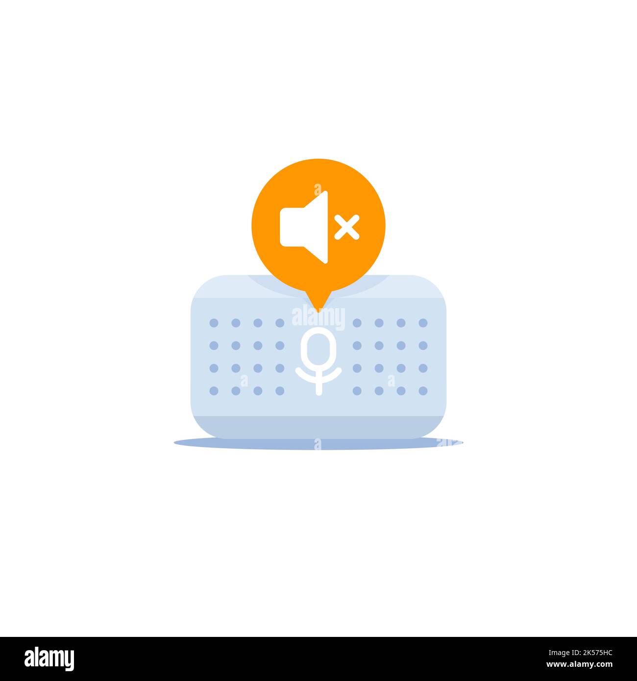 Smart speaker, sound off vector icon Stock Vector Image & Art - Alamy