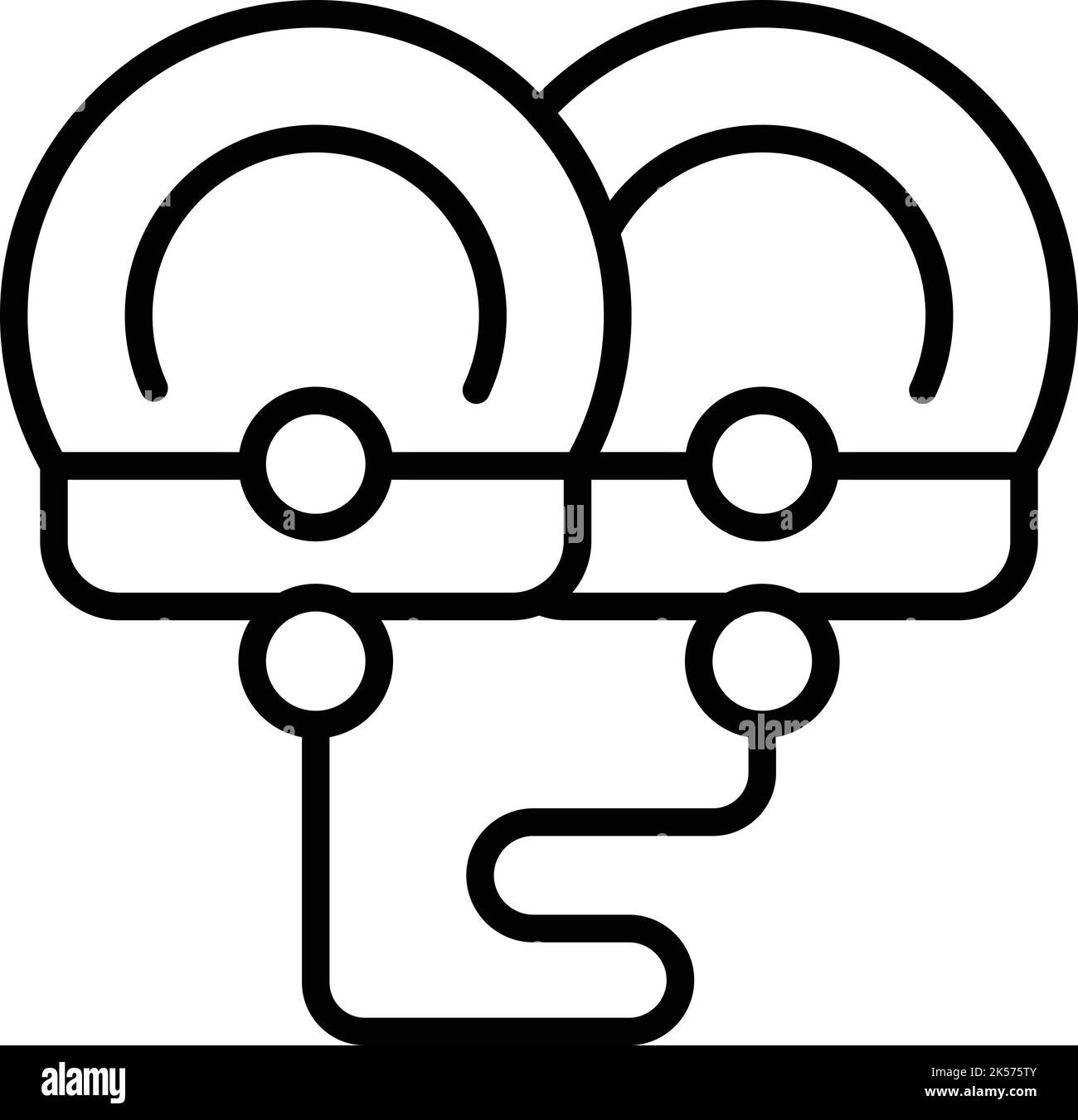 Felony handcuff icon outline vector. Hand jail. Arrest criminal Stock ...