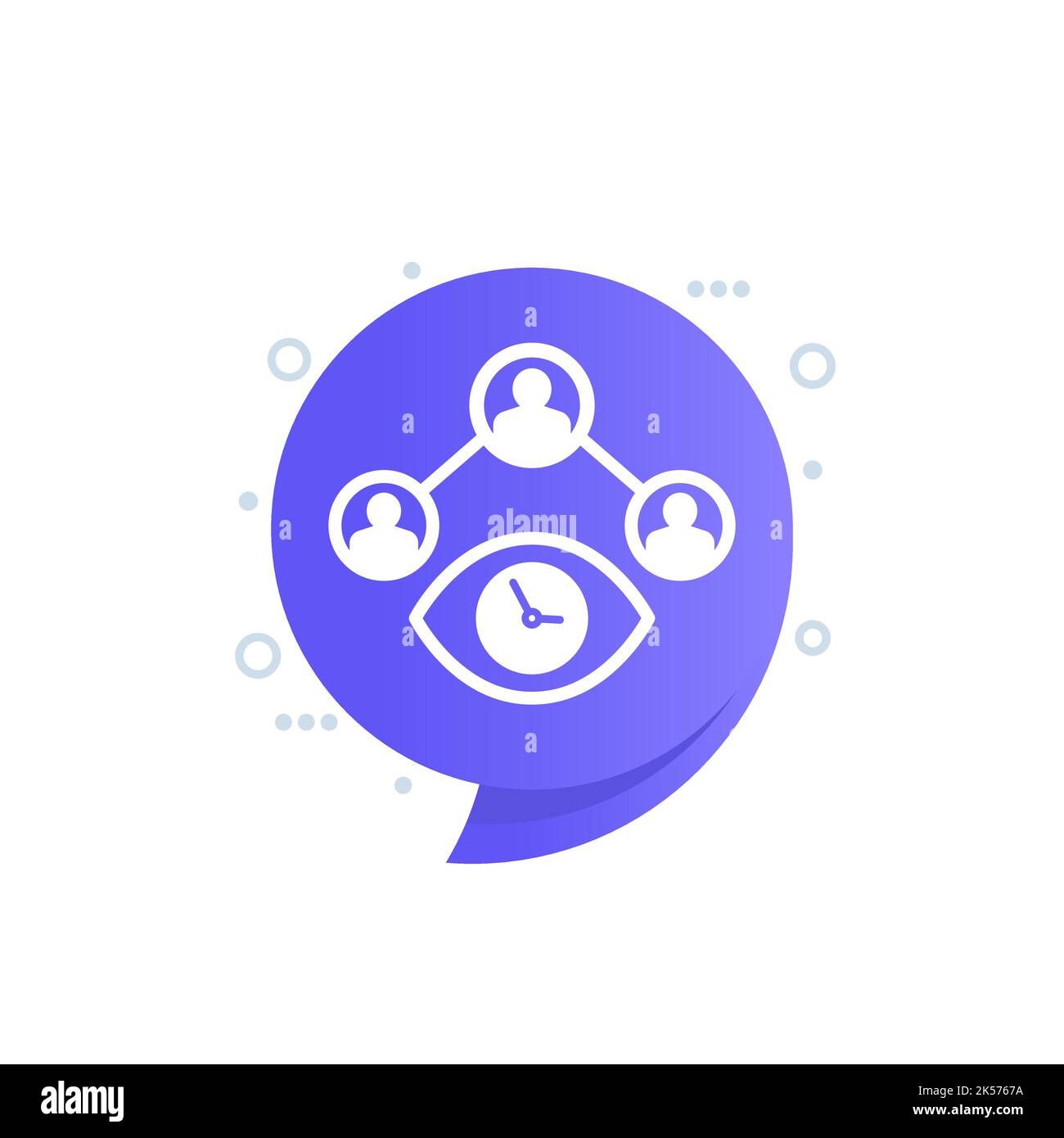 eye and clock, time tracking vector icon Stock Vector Image & Art - Alamy