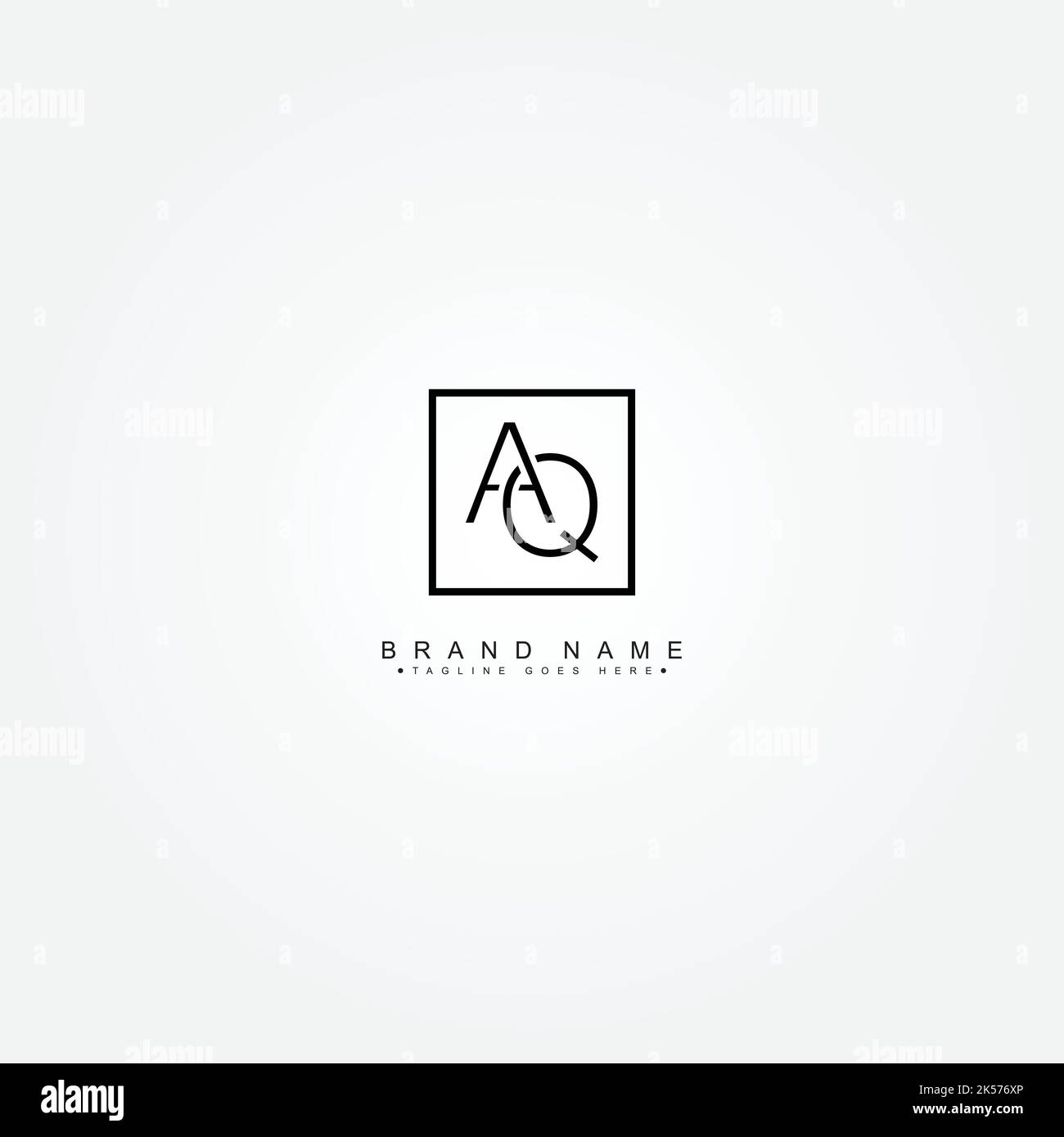 Initial Aq Vector Logo Elegant Monogram Template For Letter A And Q