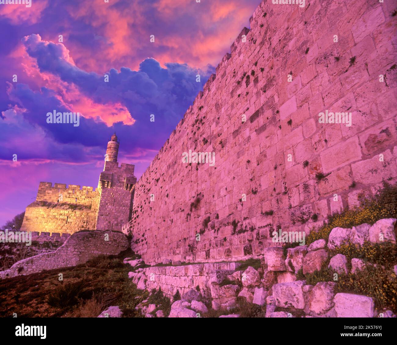 DAVID’S TOWER CITADEL OLD CITY WALL JERUSALEM ISRAEL Stock Photo - Alamy