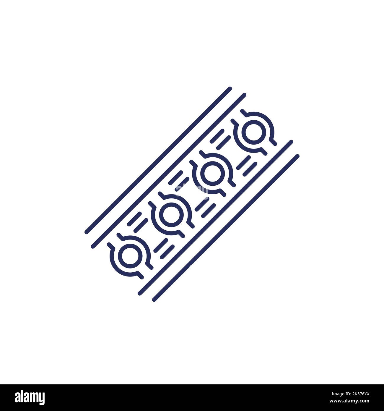 LED strip icon, line vector Stock Vector Image & Art - Alamy