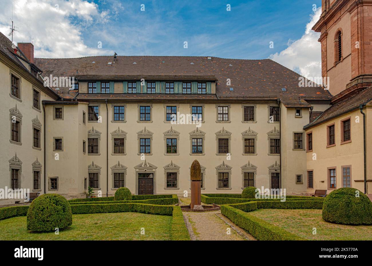 Inner courtyard view of St. Mary‘s Church in the historic centre of ...