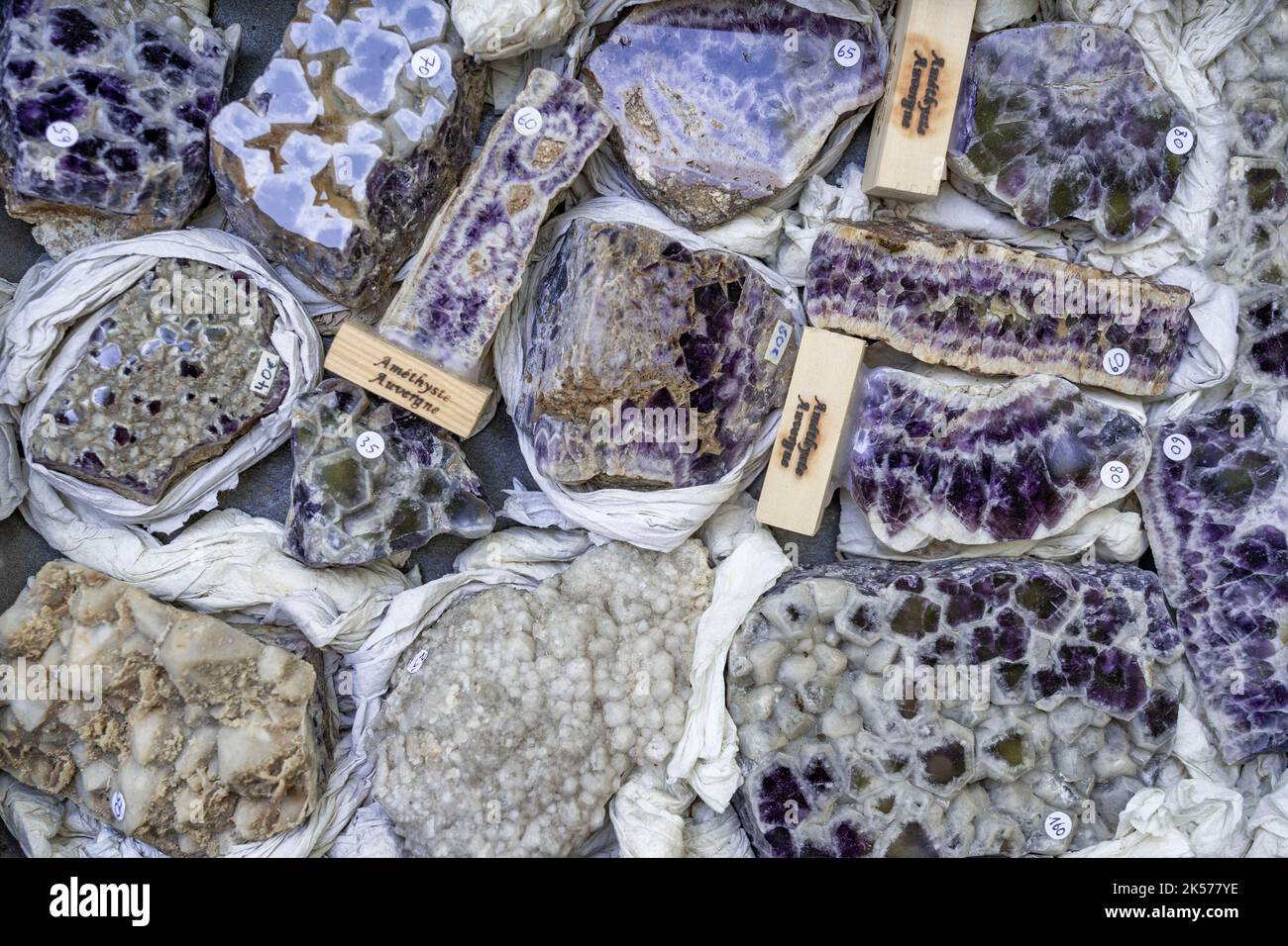 France, Puy de Dome, Champagnat le Jeune, The Amethyst mines of ...