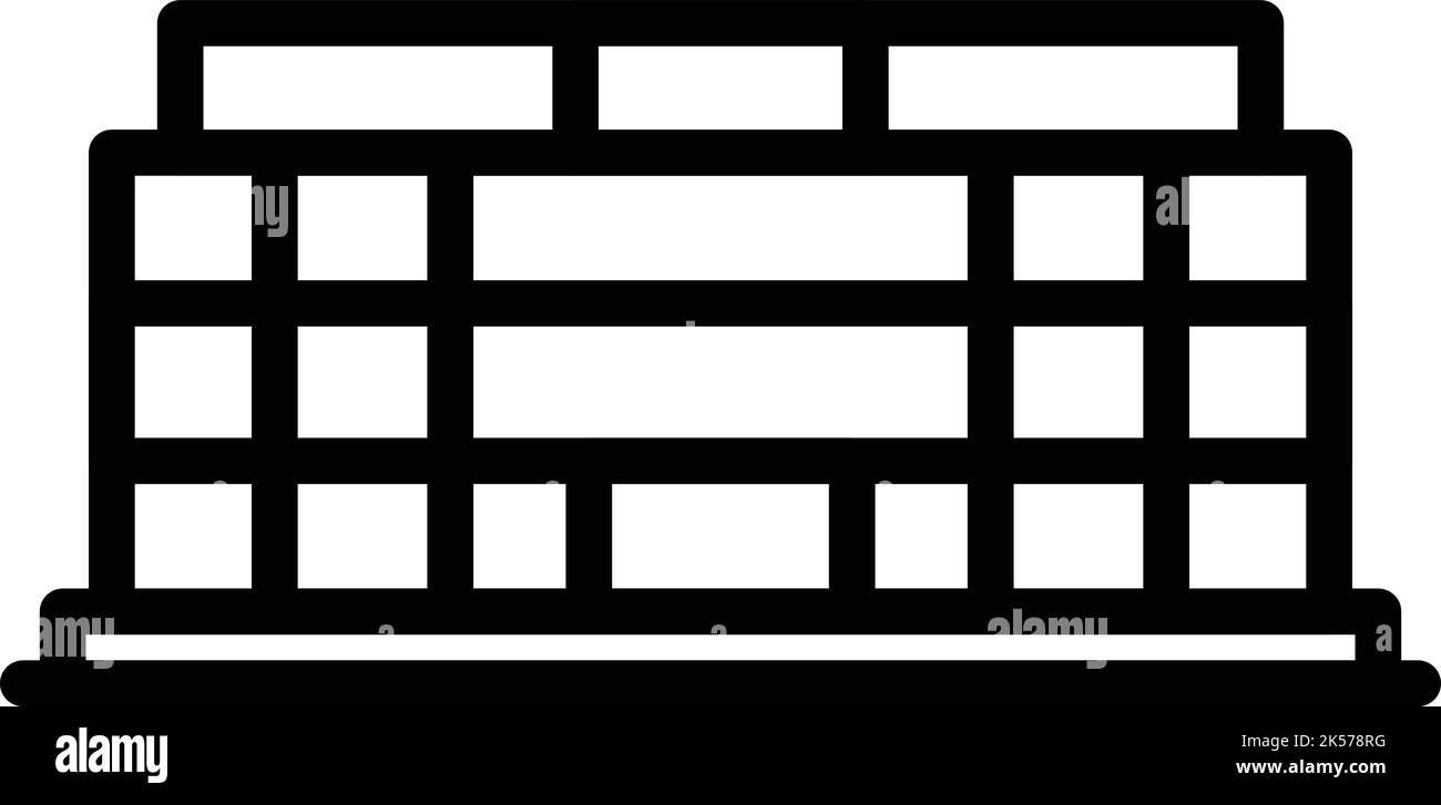 Commercial building icon outline vector. City center. Store centre ... Commercial building icon outline vector. City center. Store centre ...
