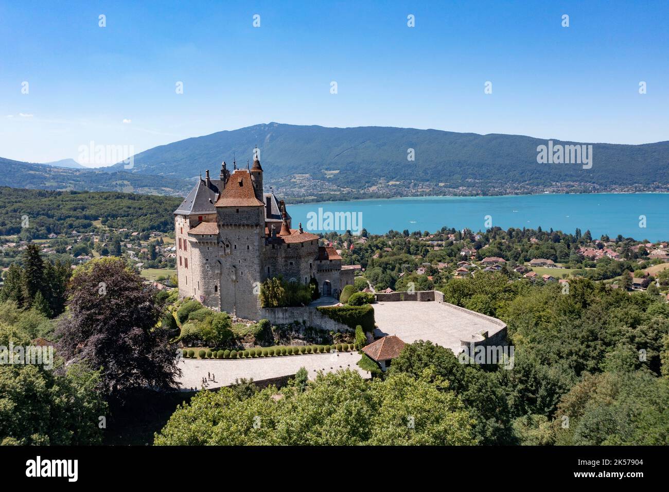 France, Haute-Savoie (74), Annecy, the castle of Menthon-Saint-Bernard ...