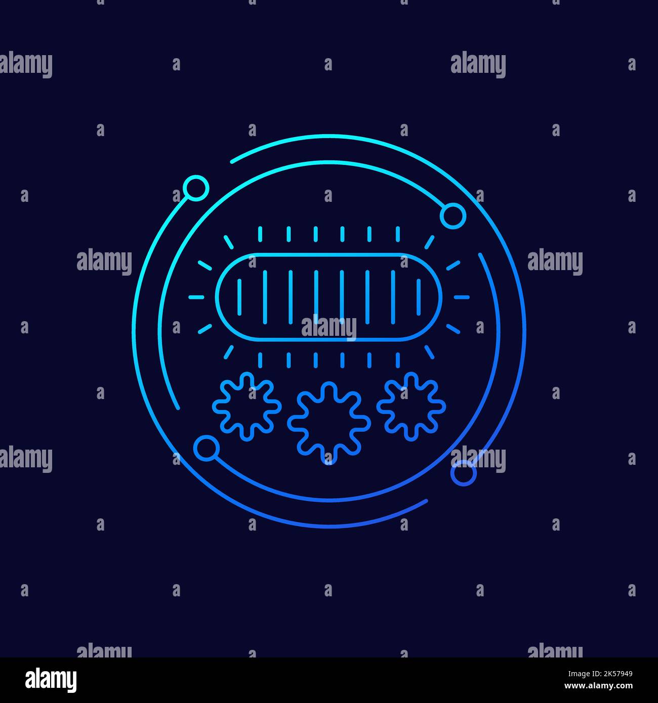 UV lamp line icon, vector Stock Vector Image & Art - Alamy