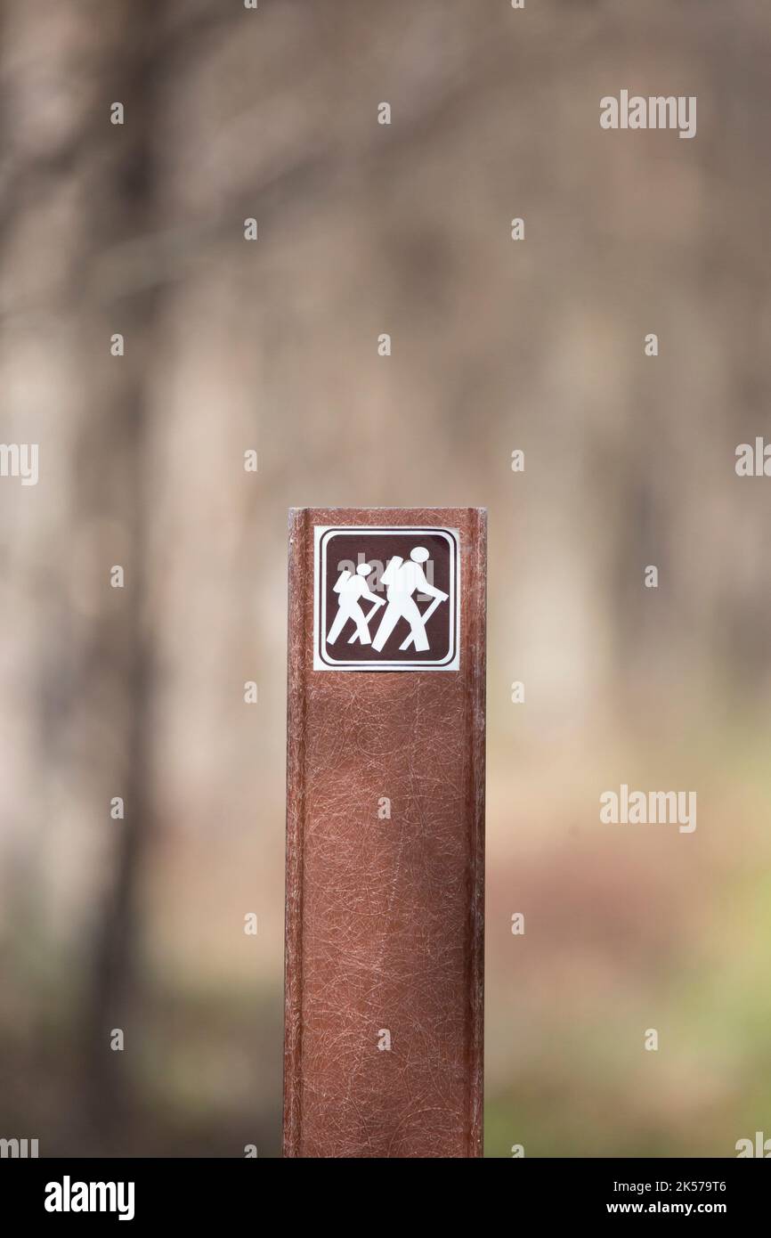 HIKING PATH MARKER, BLACK BAYOU LAKE NATIONAL WILDLIFE REFUGE, MONROE ...