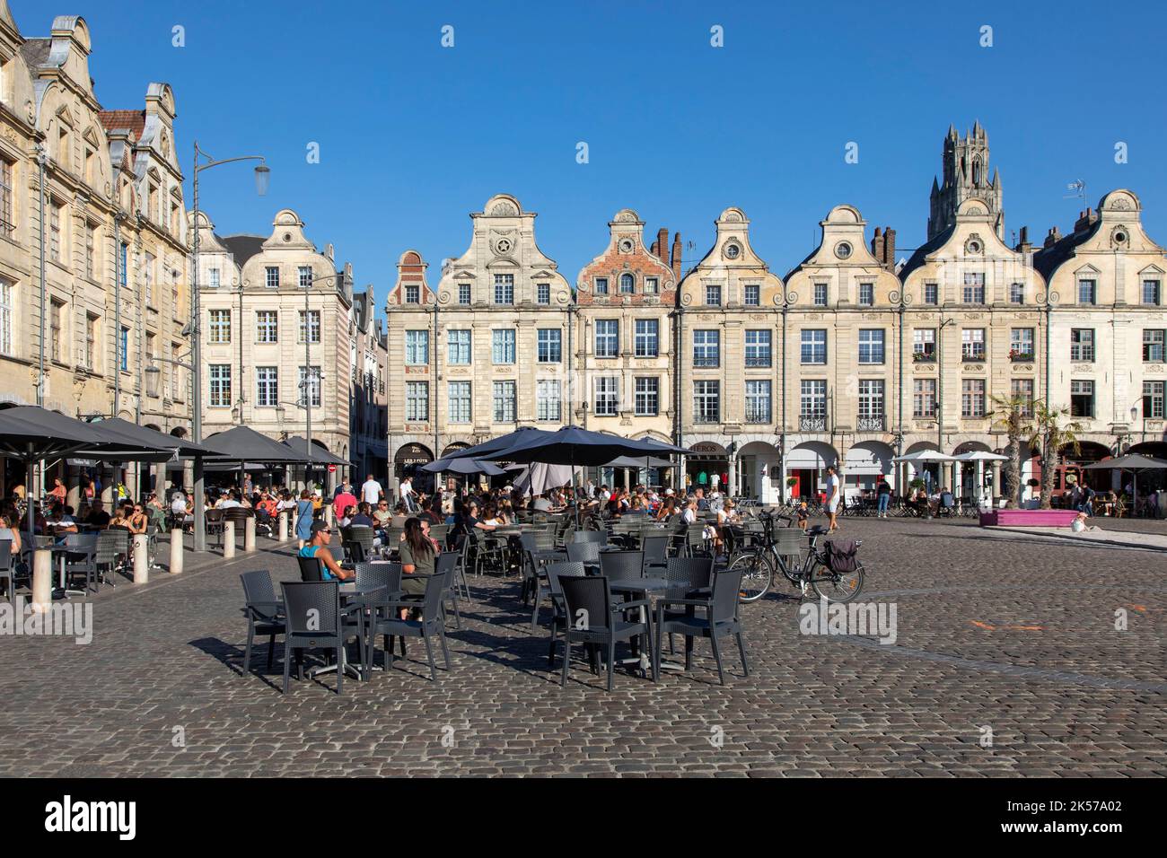 France, Pas de Calais, Arras, Place des Heros, Flemish Baroque style ...