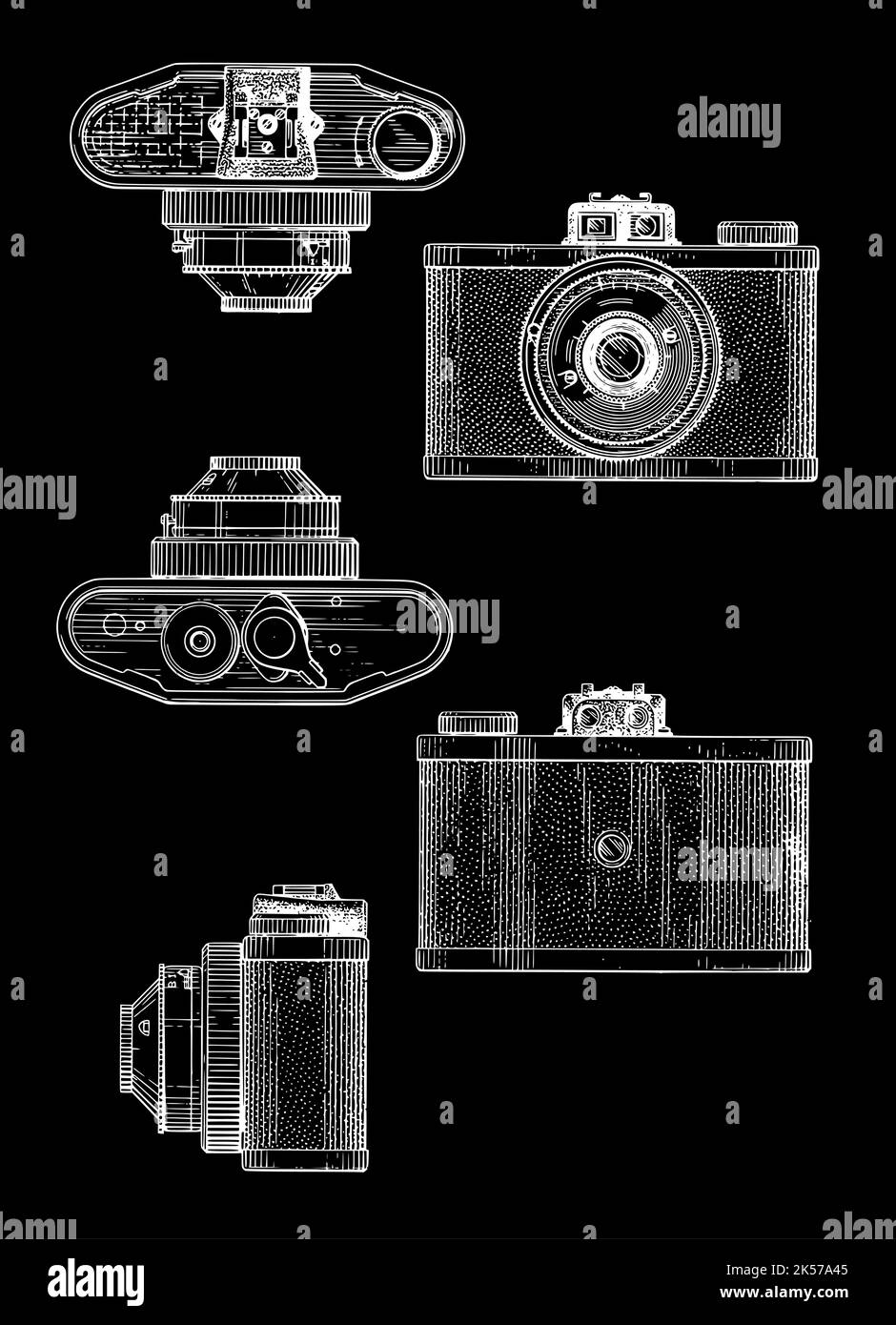 Vector vintage camera blueprint art Stock Vector Image & Art - Alamy