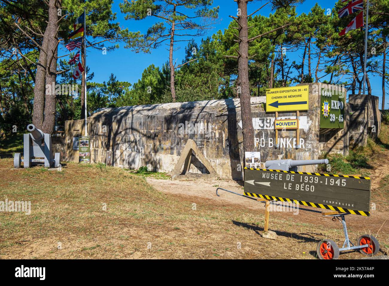 France, Morbihan, Plouharnel, Bego bunker converted into a historical ...