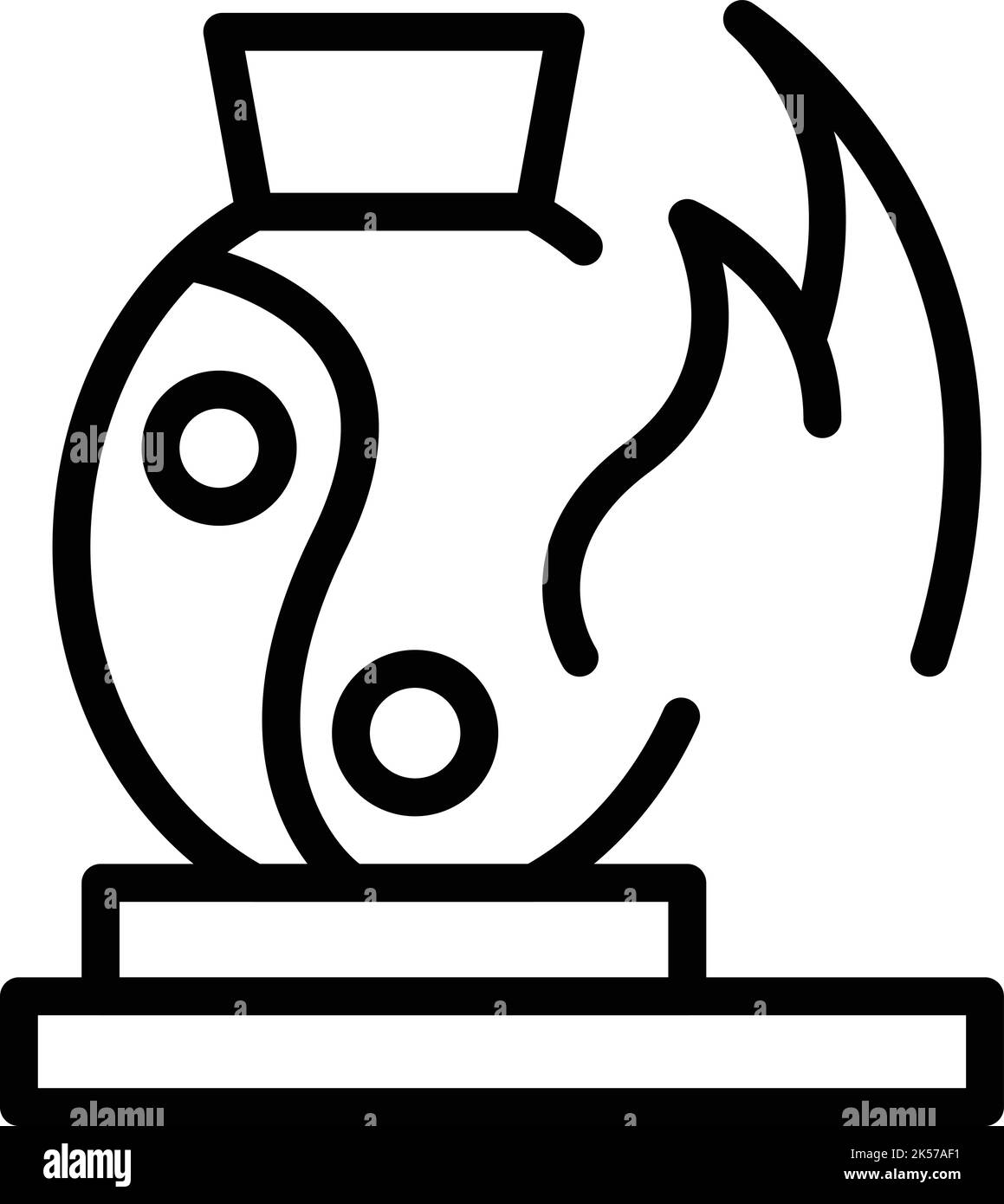 Fire pottery icon outline vector. Art clay. Ceramic class Stock Vector ...