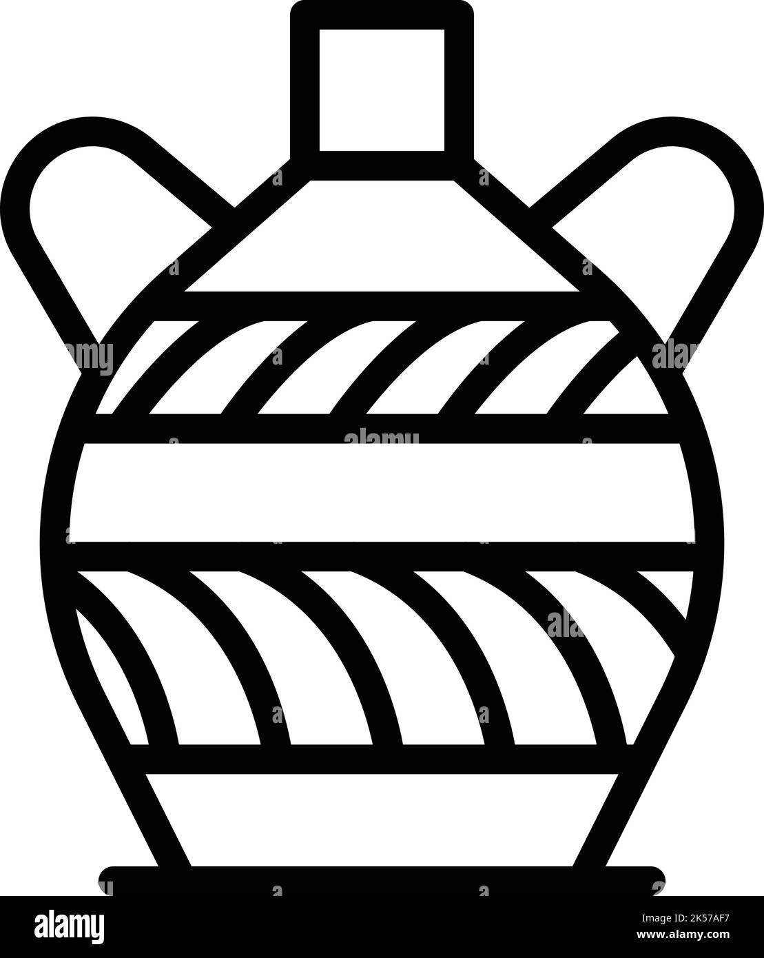 Ceramic pot icon outline vector. Art class. Family craft Stock Vector ...