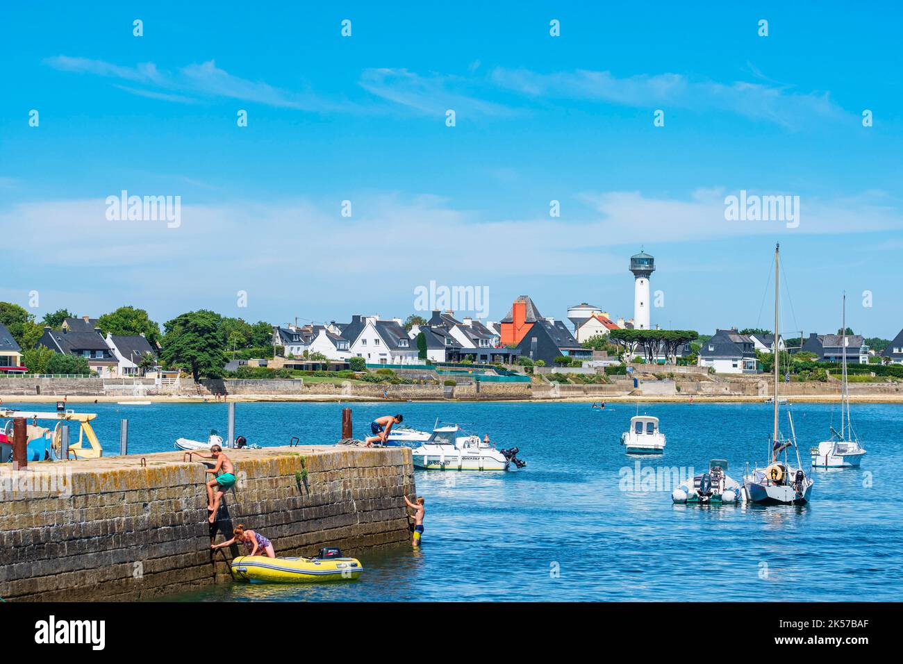 France, Morbihan, Port-Louis, port of Locmalo Stock Photo - Alamy