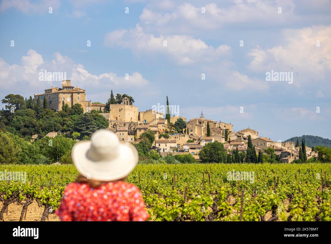 France, Vaucluse, regional natural reserve of Luberon, Ansouis ...