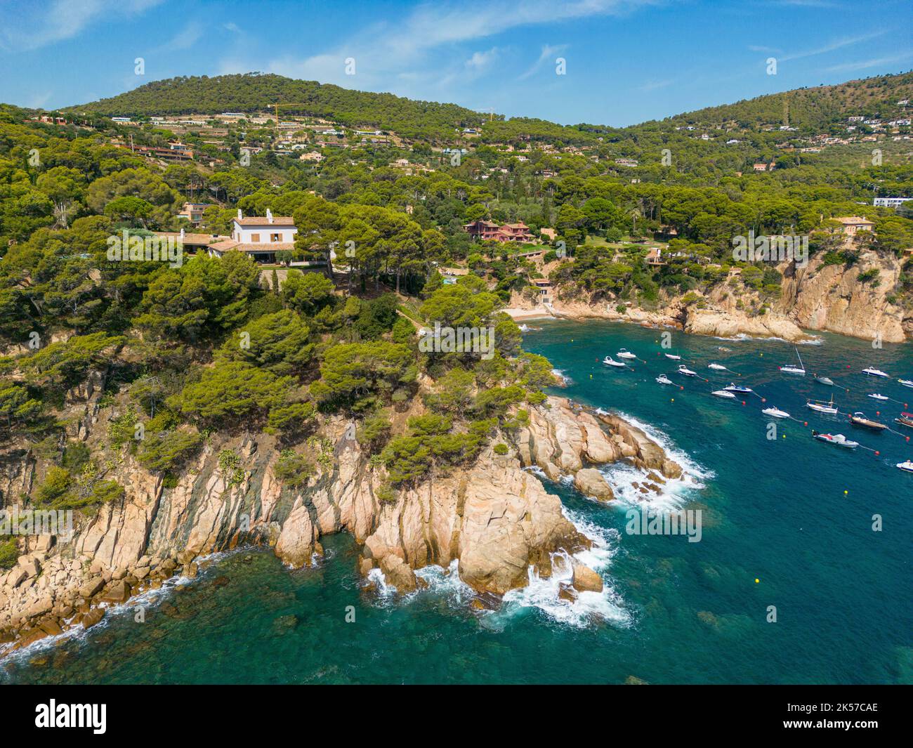 Spain, Catalonia, Costa Brava, Begur, Fornells, port of Esclanyà ...