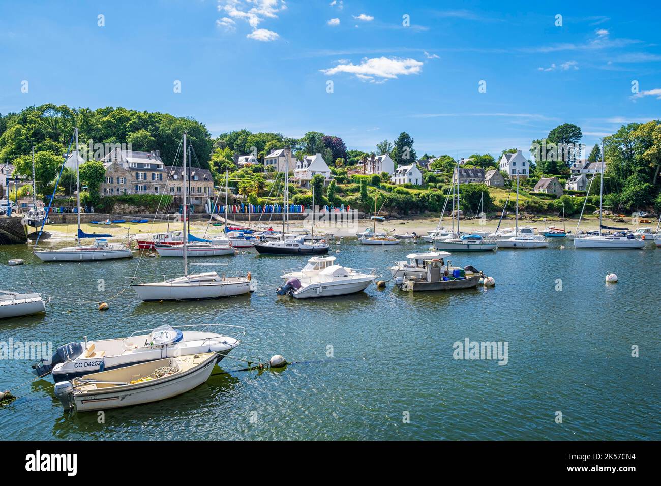 France, Finistere, Riec-sur-Belon, the port of Kerdruc (Nevez) on the ...