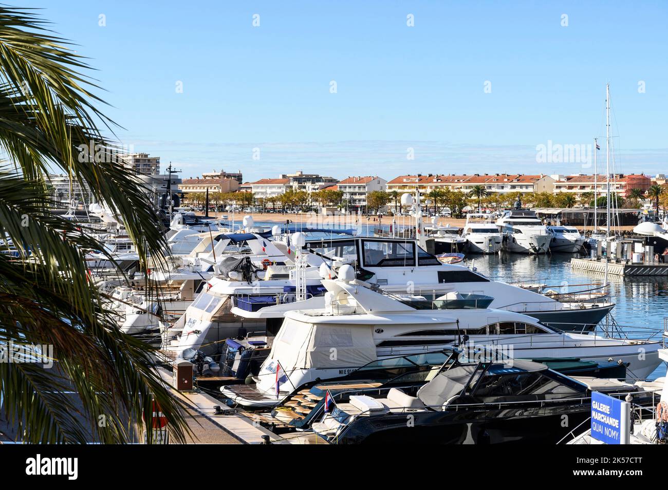 France, Var, Saint-Raphael port from casinno terrace Stock Photo - Alamy