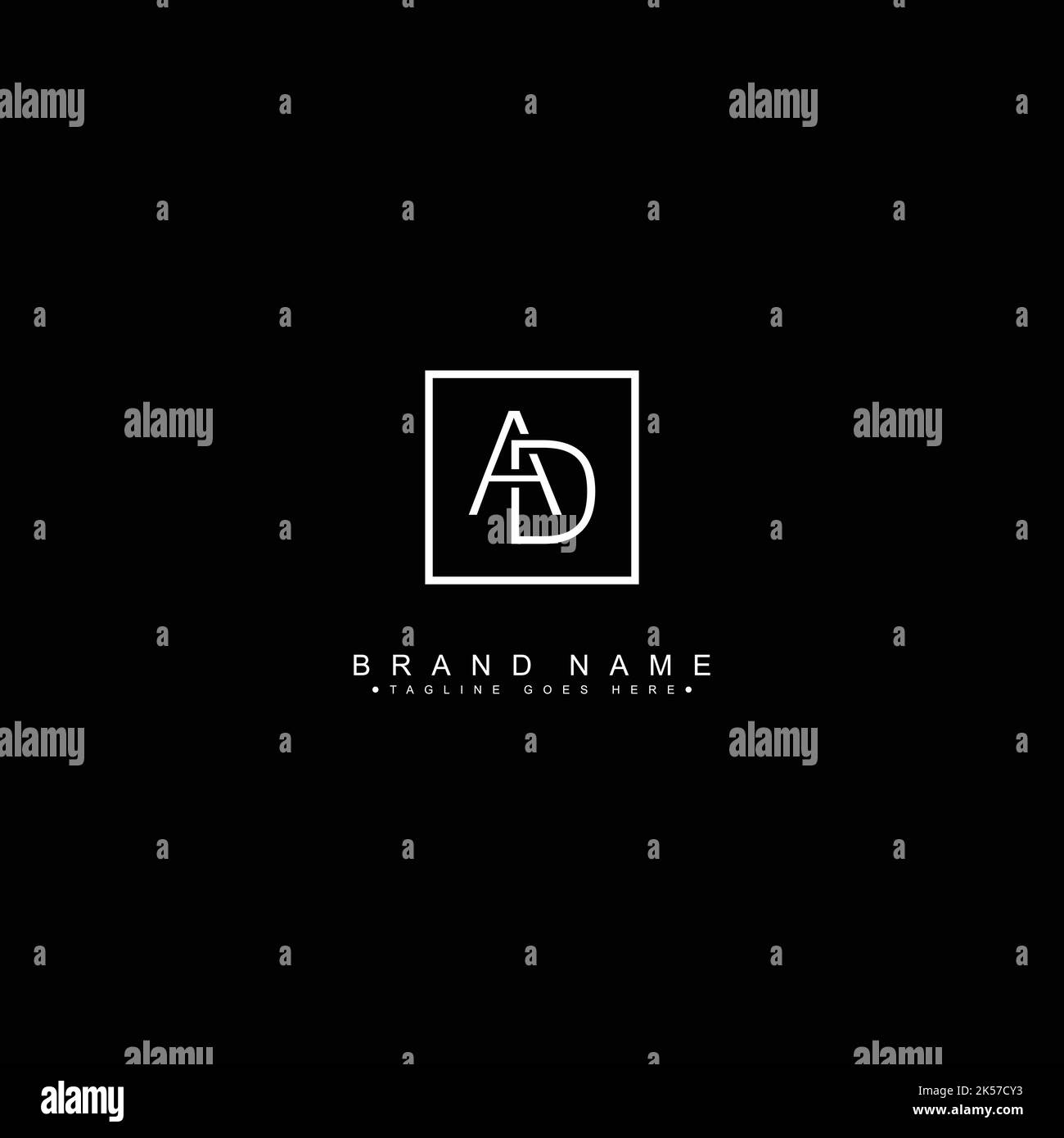 Initial Letter AD Logo - Simple Business Logo for Alphabet A and D ...