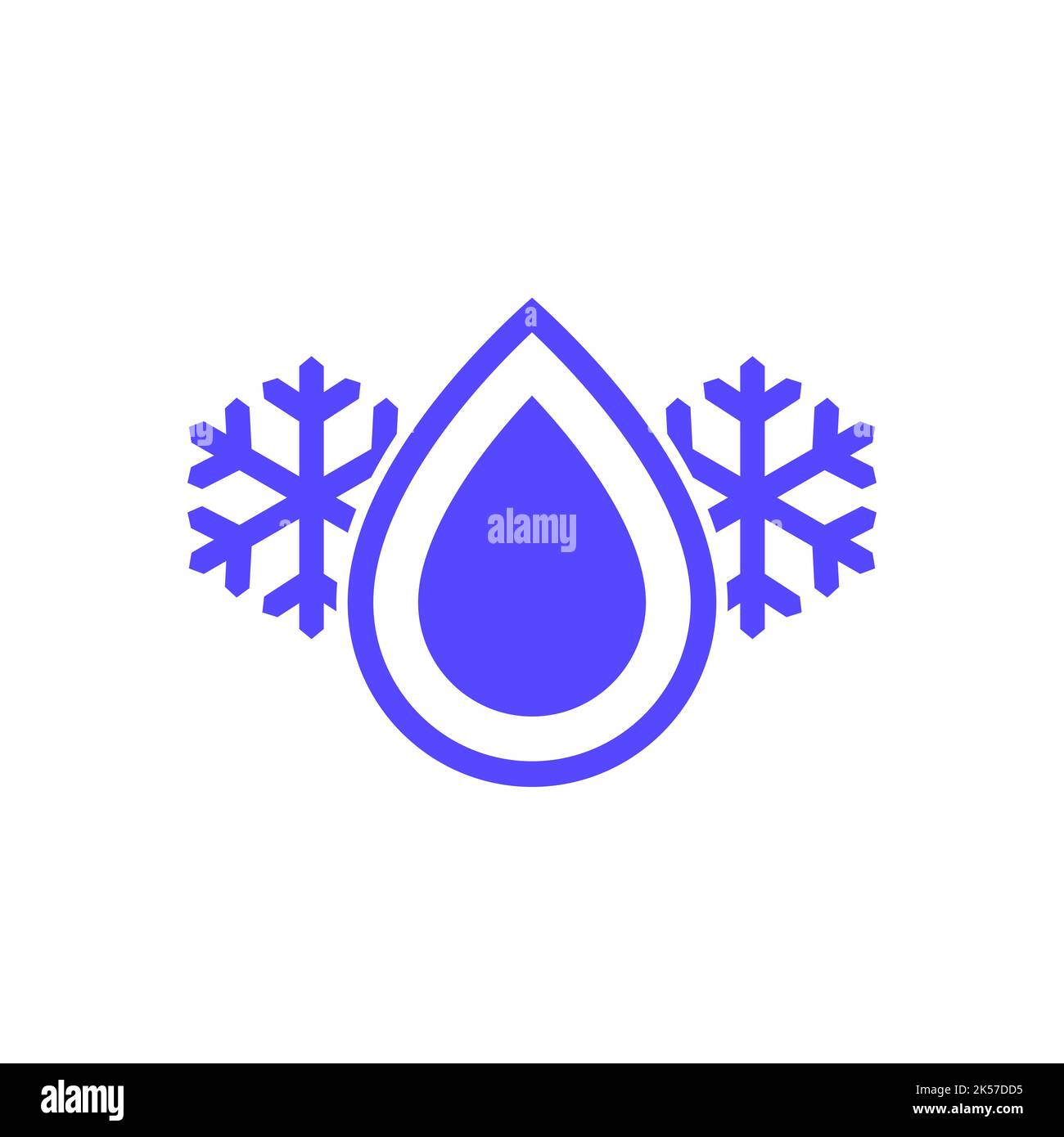 coolant drop icon with snowflakes, vector Stock Vector Image & Art - Alamy