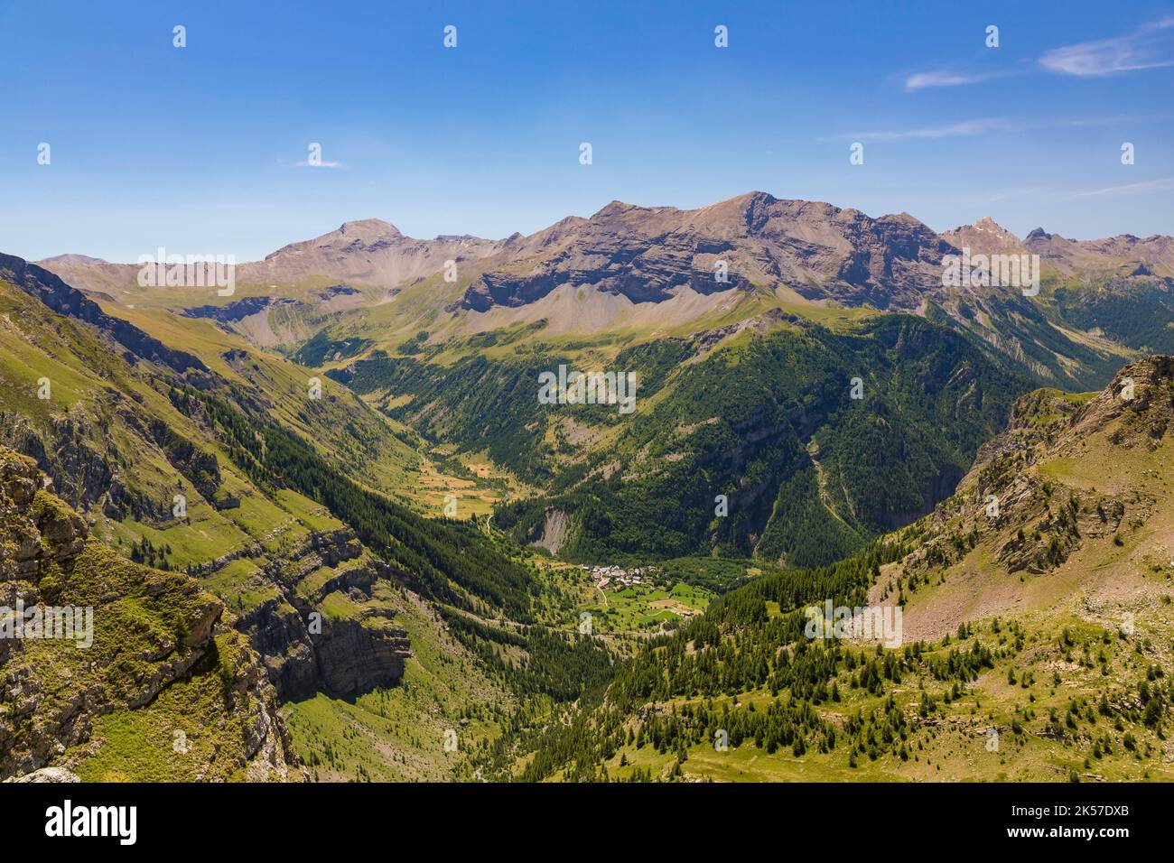 France, Hautes Alpes, Orcieres, hike between Les Jumeaux lake and Des ...