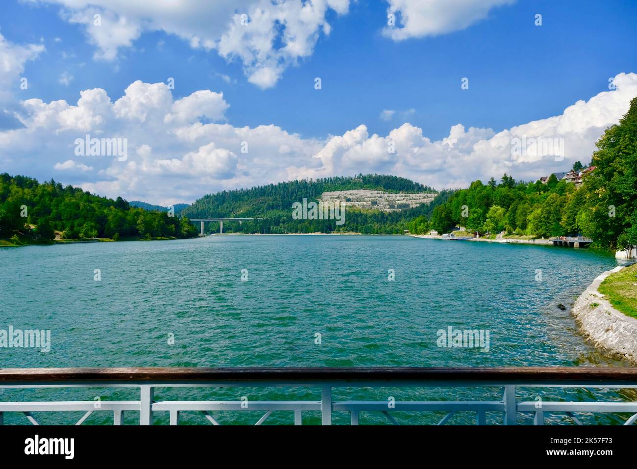 Croatia, Primorje-Gorski Kotar County, Fuzine, Lake Bajer Stock Photo ...