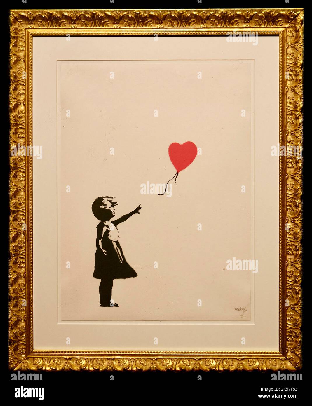 Banksy balloon mural hi-res stock photography and images - Alamy