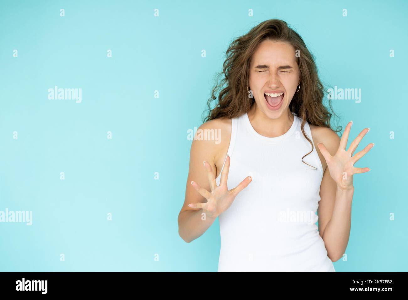 excited happiness expressive woman winner success Stock Photo - Alamy