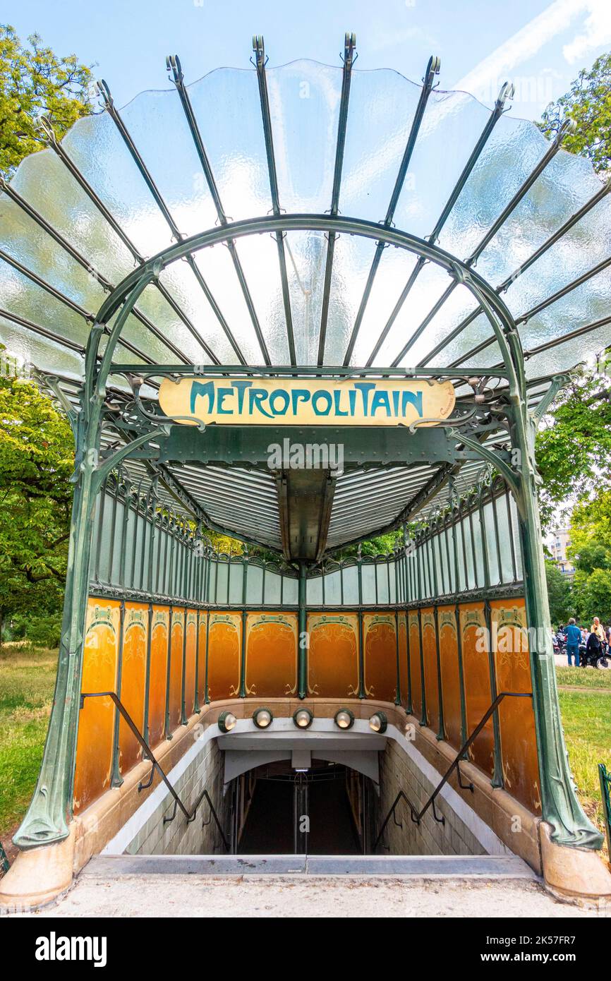France, Paris, The dragonfly of the Porte Dauphine metro station. by ...