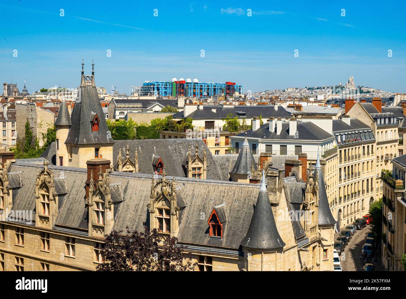 France, Paris, Marais district, Hotel de Sens, Forney library Stock ...