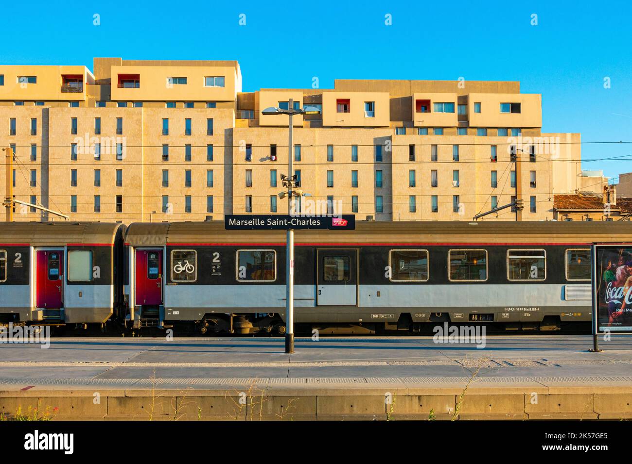 France, Bouches du Rhone, Marseille, Saint Charles train station Stock ...