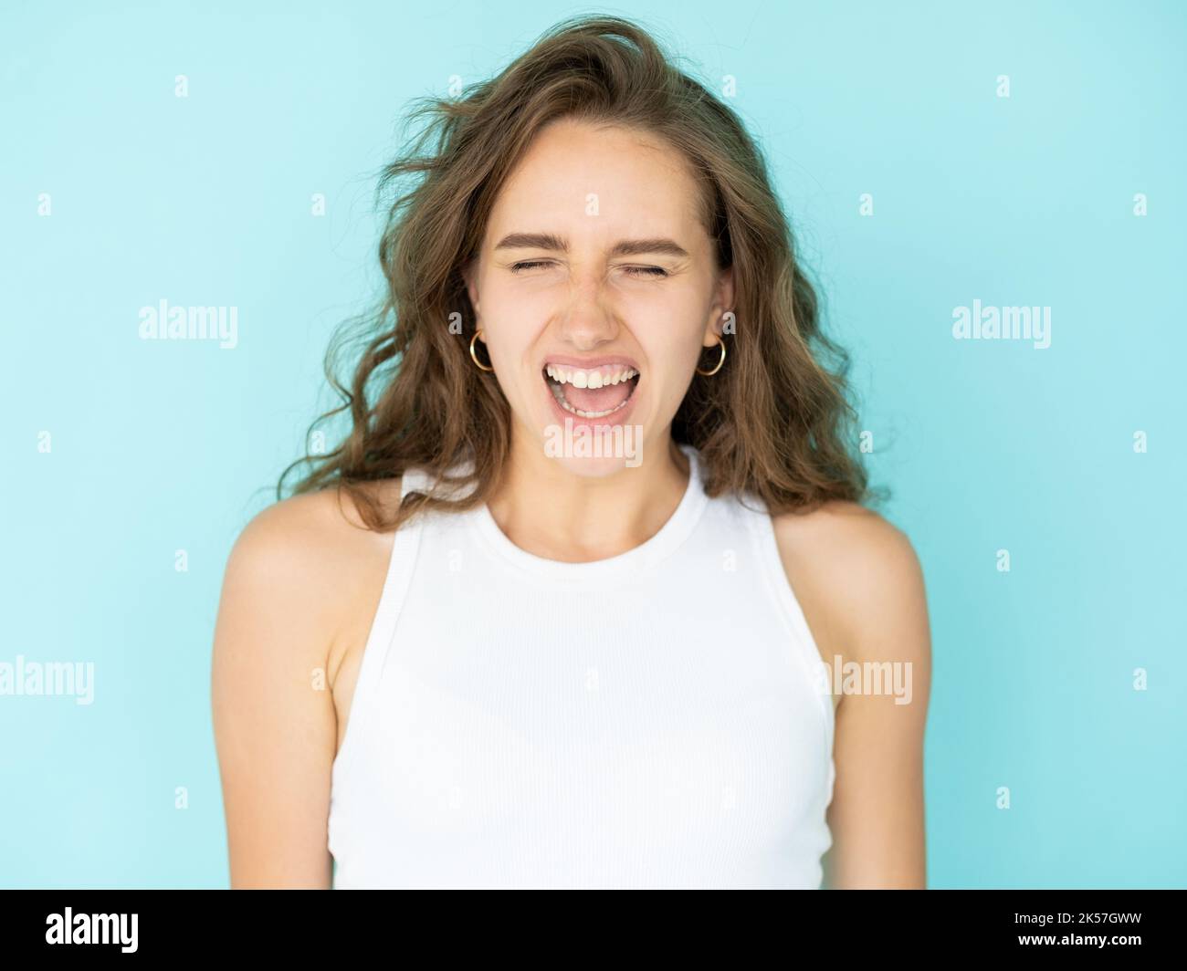 Expressive woman face hi-res stock photography and images - Alamy