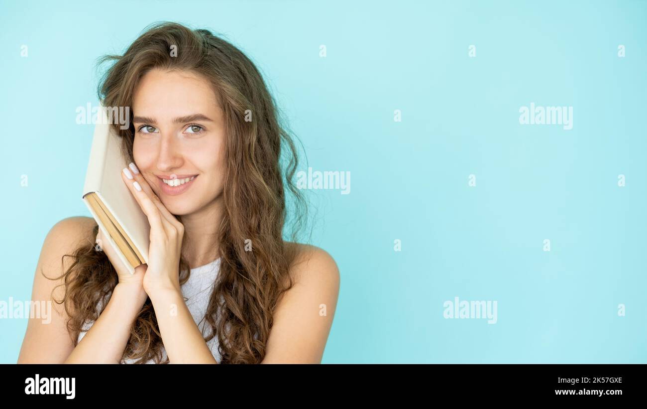 enjoying reading happy woman interesting story Stock Photo - Alamy