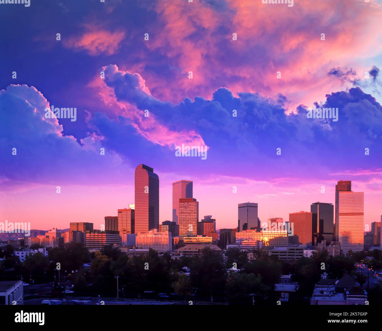 DOWNTOWN SKYLINE DENVER COLORADO USA Stock Photo - Alamy