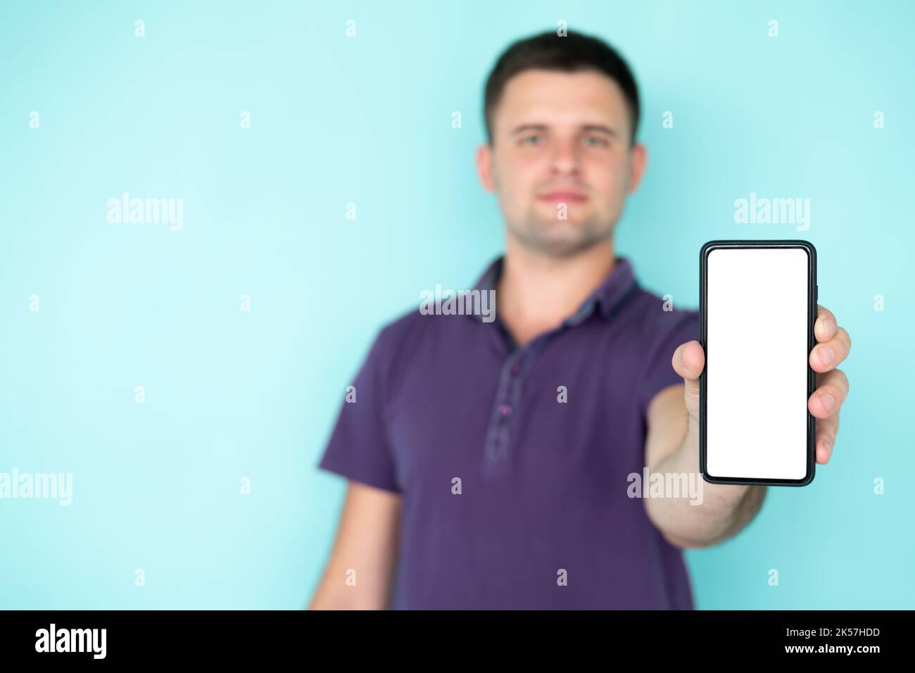 mobile application happy man digital technology Stock Photo - Alamy